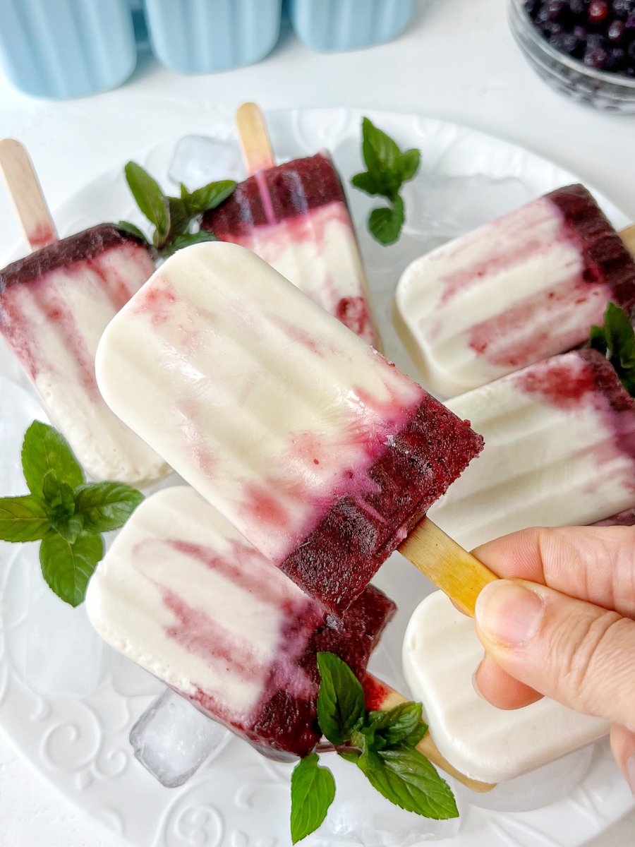 Creamy Coconut-Blueberry Popsicles Recipe - Healthy Alyona