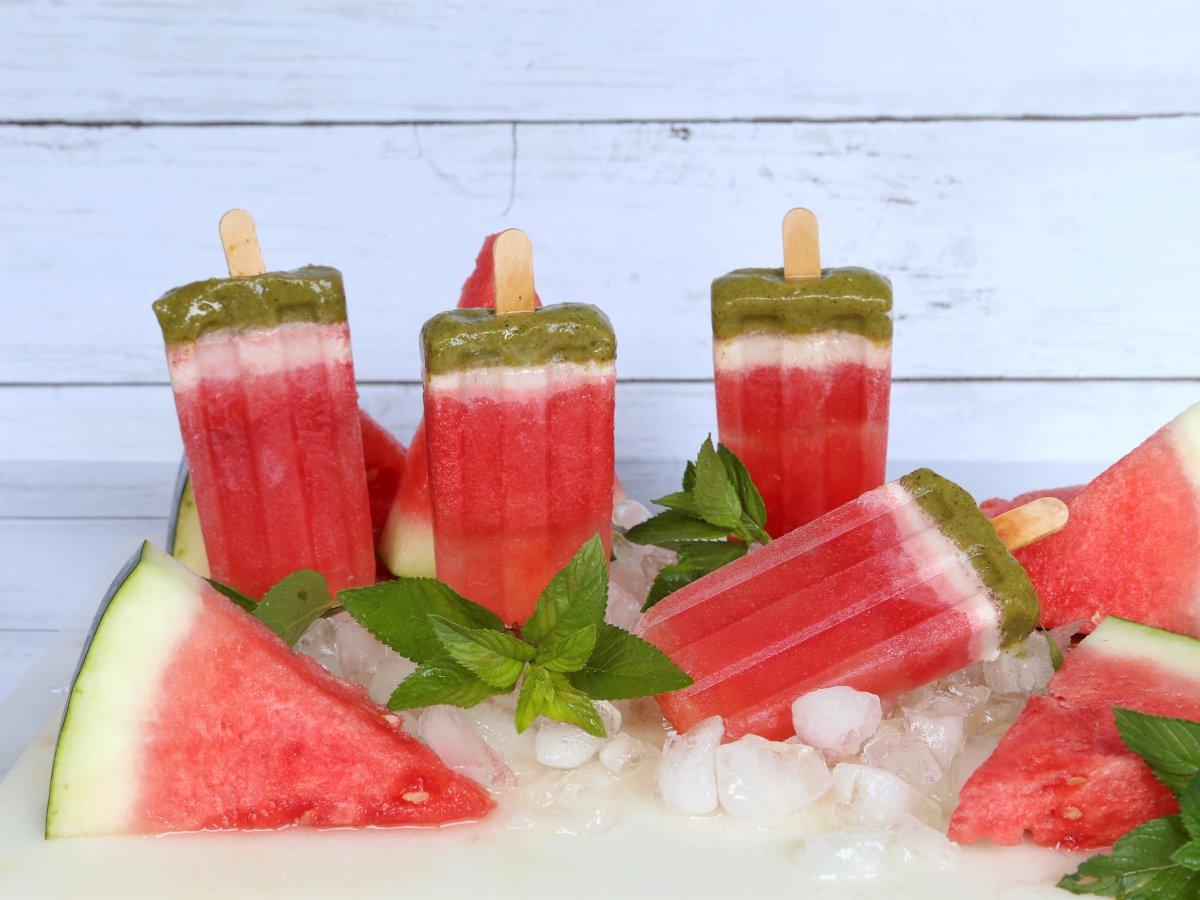 Tri-Color Watermelon Popsicles Recipe - Healthy Alyona