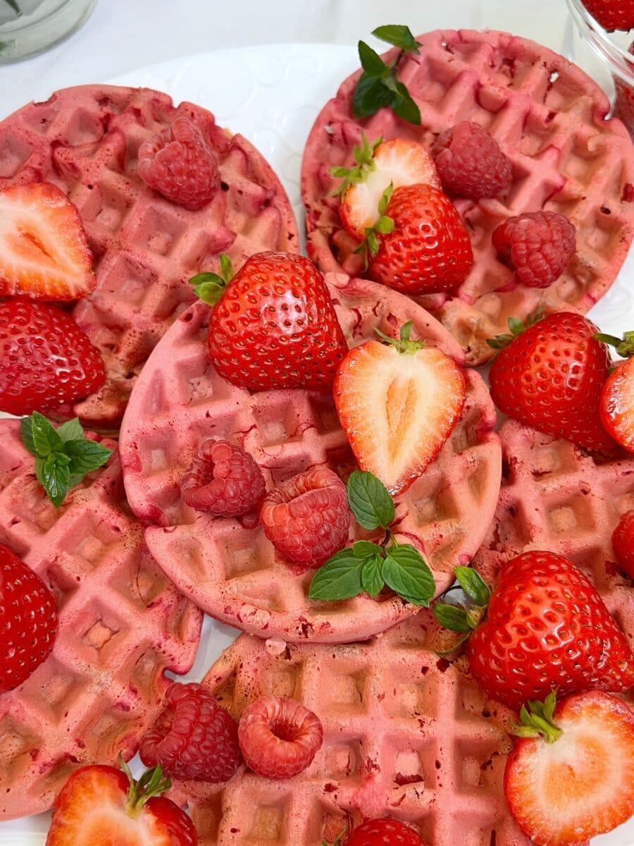 Gluten-Free Pink Waffles Recipe - Healthy Alyona