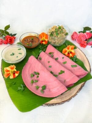 Indian Pink Dosa Recipe - Healthy Alyona